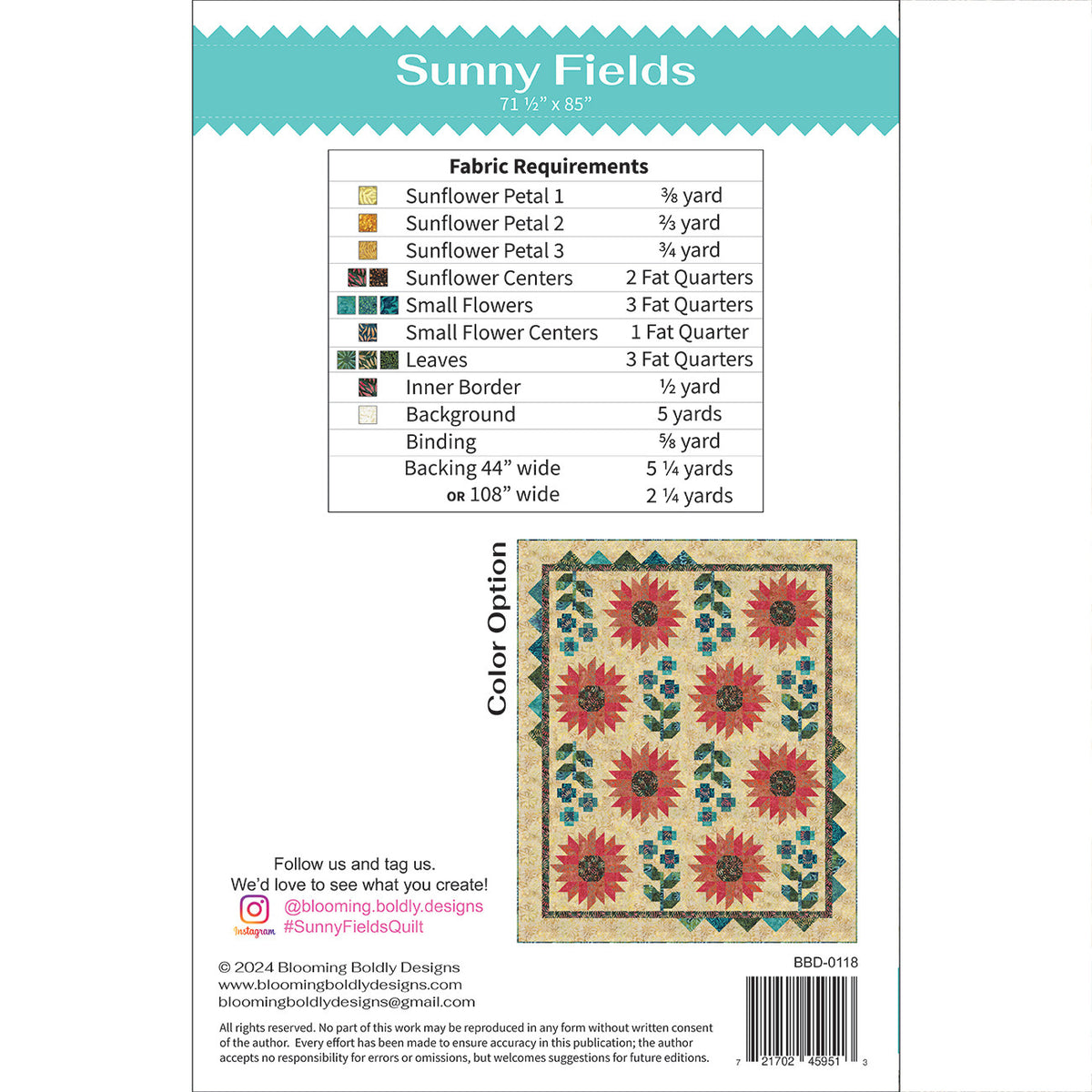 Sunny Fields – Barn Chick Quilts