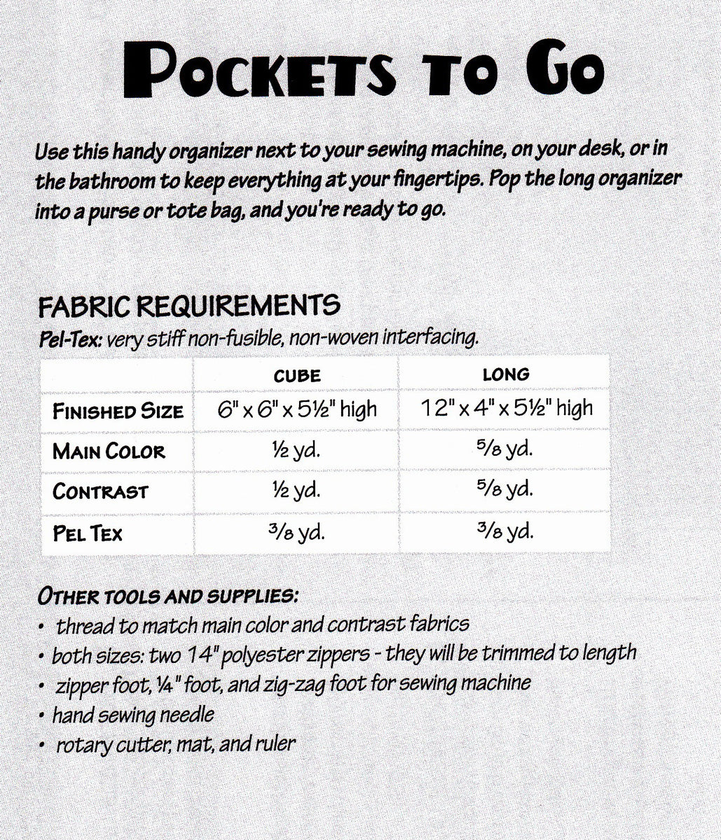 Pockets to Go – Barn Chick Quilts